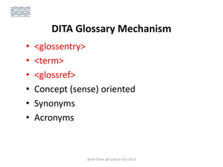 Terminology Management in DITA | PPTX | Search | Internet