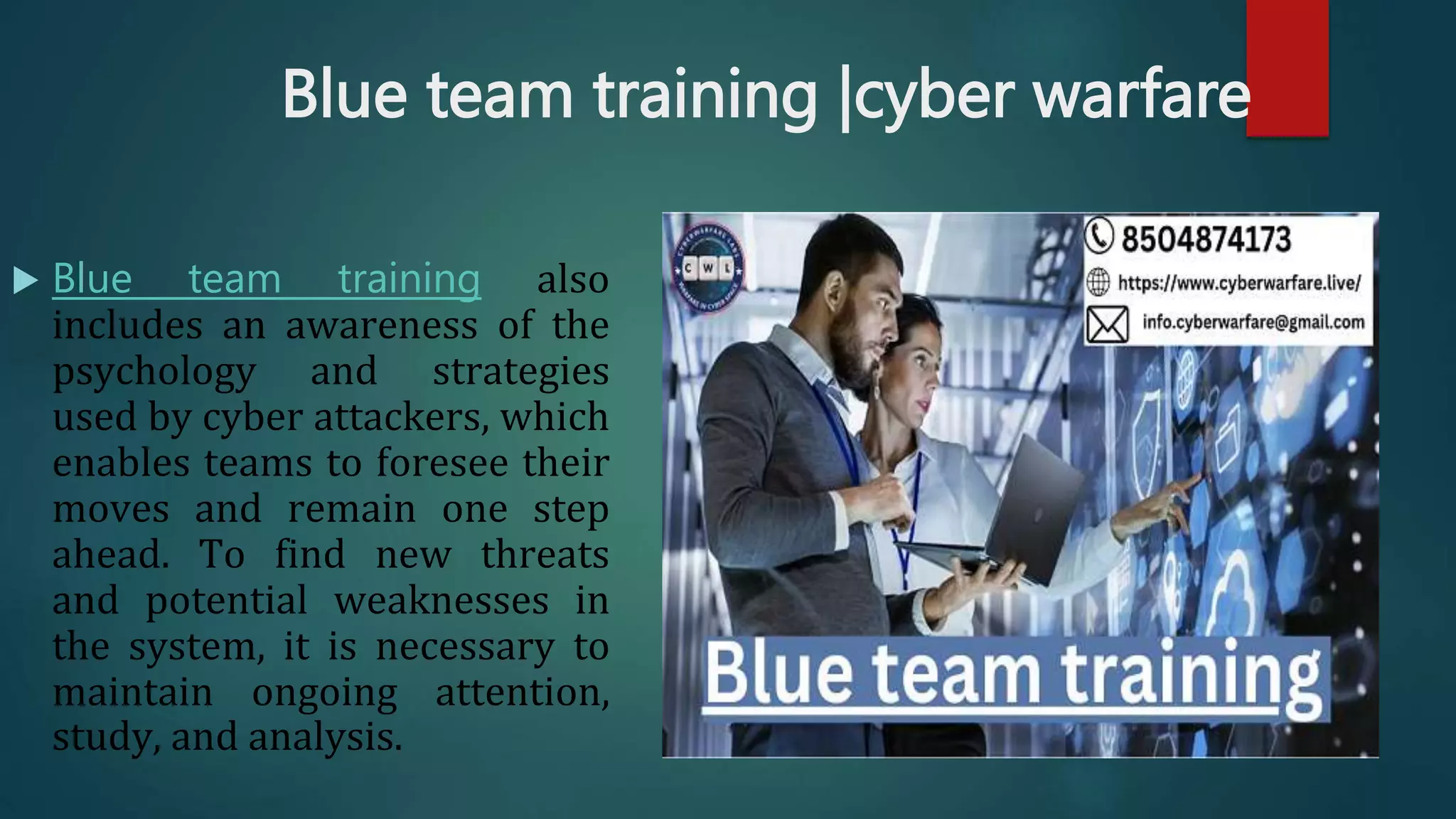Blue team training. | PPTX