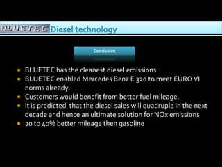 BLUETEC DIESEL TECHNOLOGY | PPT