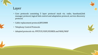 Bluethooth Protocol stack/layers | PPTX