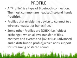 WIRELESS TECHNOLOGY-Bluetooth | PPT