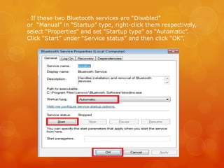Bluetooth(Bluetooth option missing from "Send to" menu in Window) | PPT