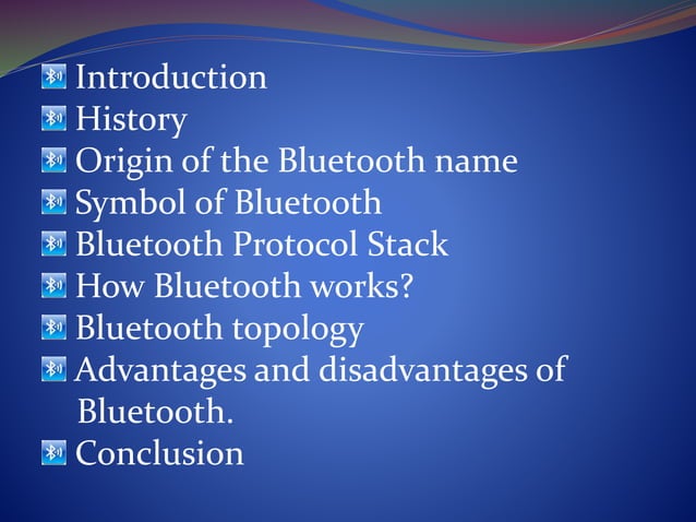 Bluetooth - Overview | PPTX