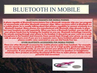 Power Point Presentation on BLUTOOTH | PPTX