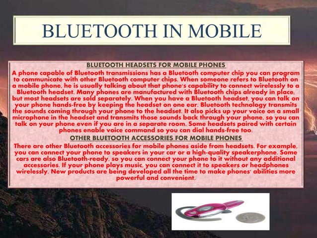 Power Point Presentation on BLUTOOTH | PPTX