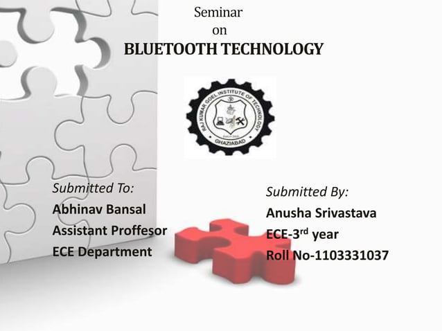 Bluetooth.ppt | Computer Networking | Computing