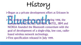 Bluetooth Wireless Technology | PPTX