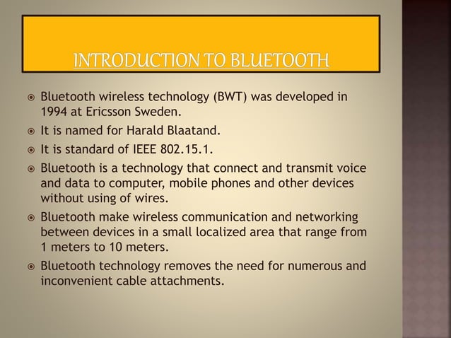 Bluetooth (Information Technology) | PPT