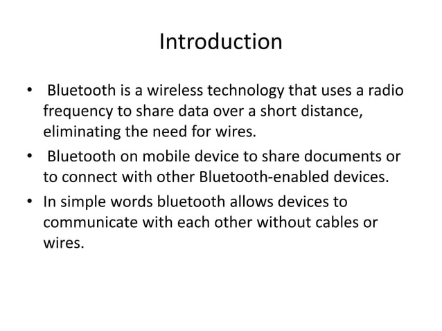 Bluetooth Technology And Its Working Ppt