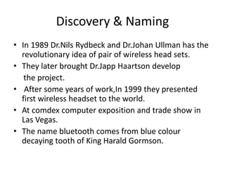 Bluetooth technology and its working...... | PPTX