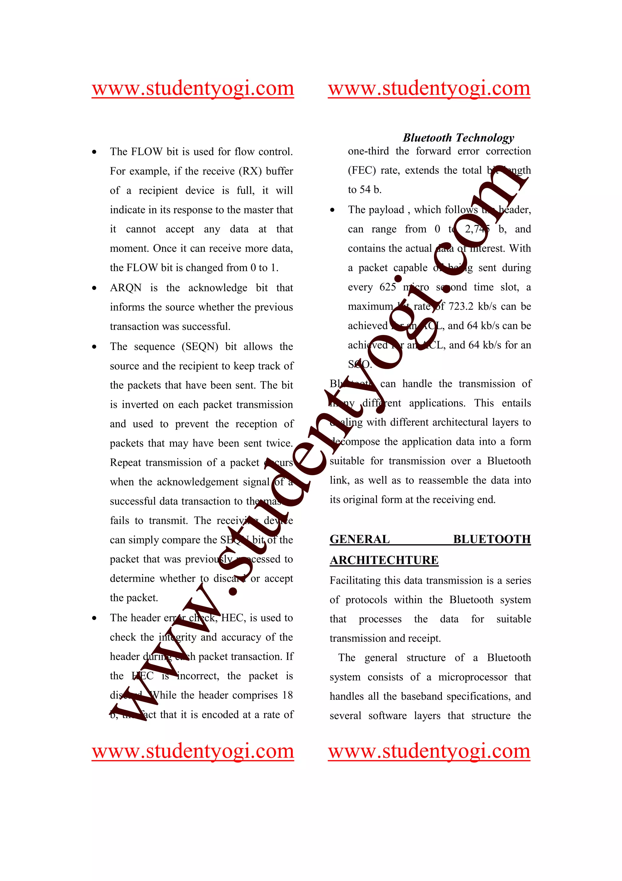 Bluetooth Paper Presentation | PDF