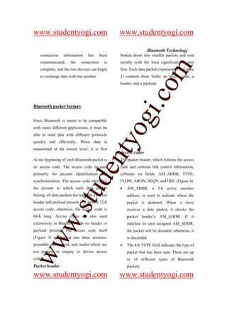 Bluetooth Paper Presentation | PDF