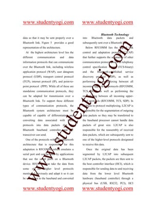 Bluetooth Paper Presentation | PDF