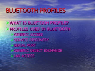 Bluetooth Presentation | PPT