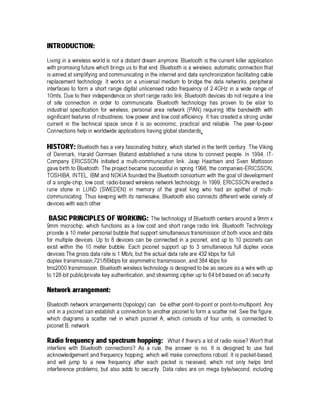 Bluetooth Technology Pdf