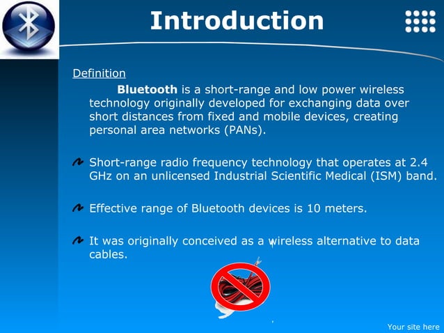 Bluetooth Technology | PPT | Computer Networking | Computing