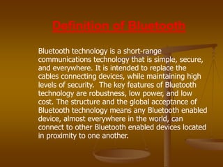 Bluetooth 27 01-12 PPT | PPTX