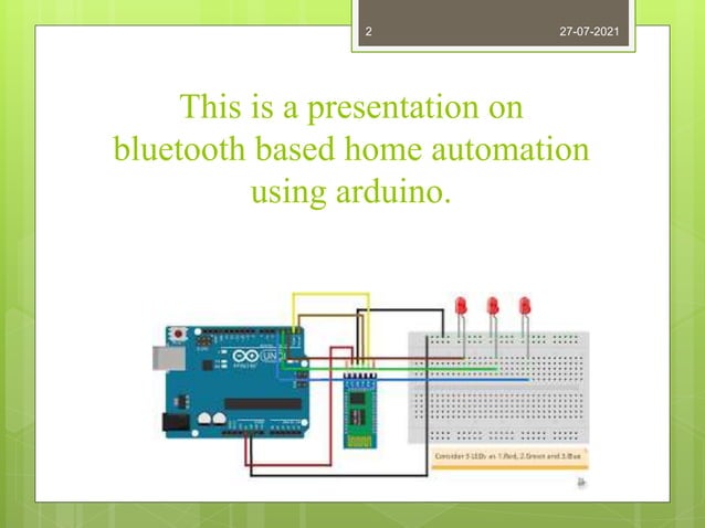 Bluetooth based home automation using arduino presentaton | PPT