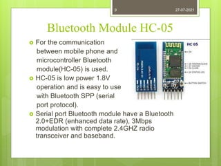 Bluetooth based home automation using arduino presentaton | PPT
