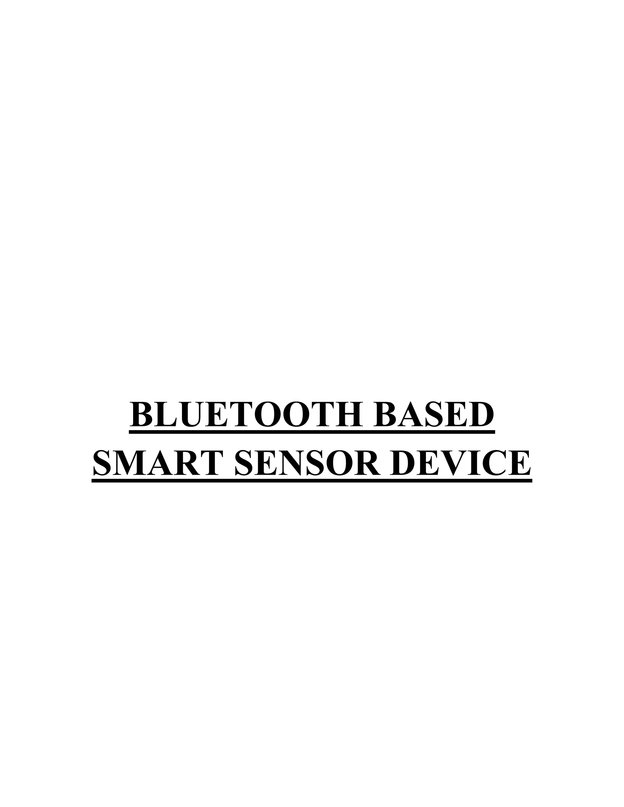 Bluetooth based smart sensor devices 2 | DOCX | Internet of Things ...