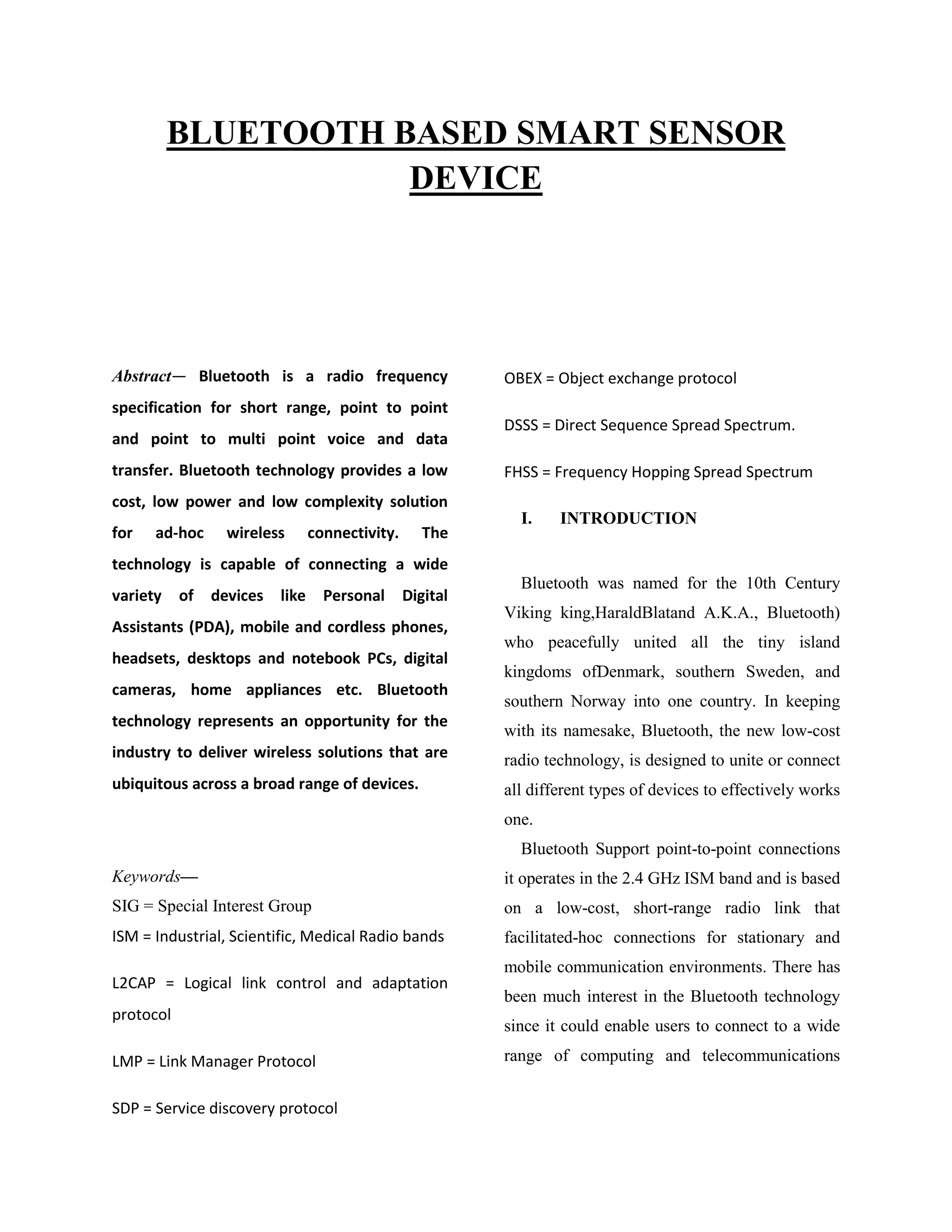 Bluetooth based smart sensor devices 2 | DOCX | Internet of Things | Internet