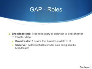 Handling BLE & Bluetooth in Mobile Apps development | PPTX | Computing | Technology & Computing
