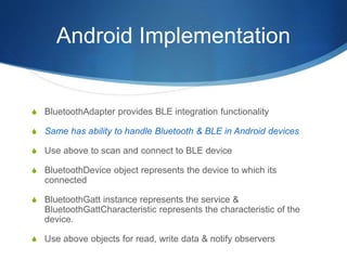 Handling BLE & Bluetooth in Mobile Apps development | PPTX | Computing | Technology & Computing