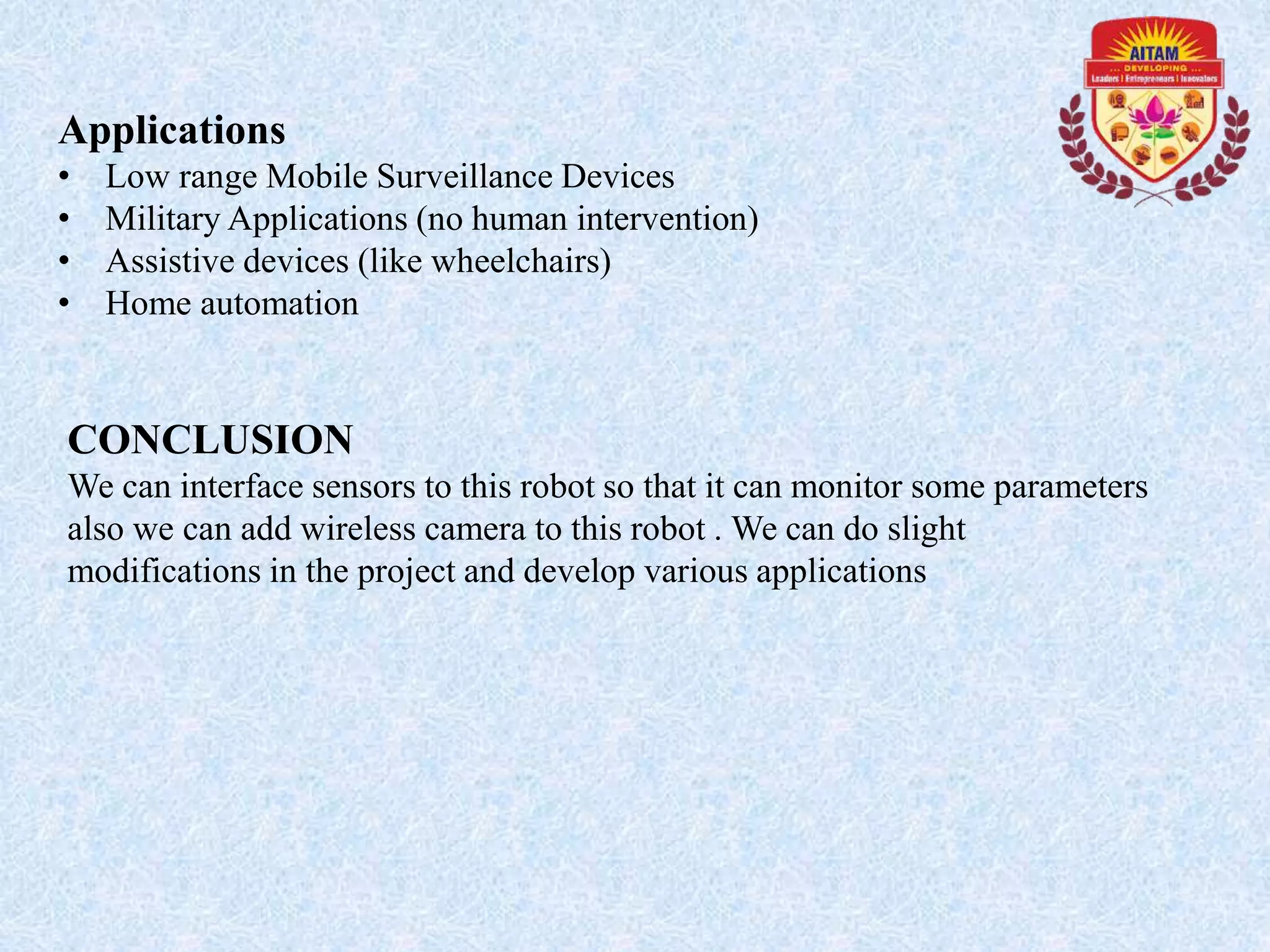 Bluetooth controled robot | PPTX