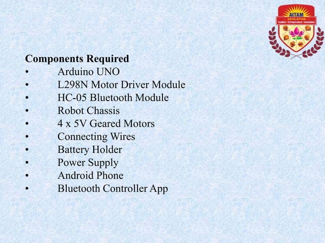 Bluetooth controled robot | PPTX