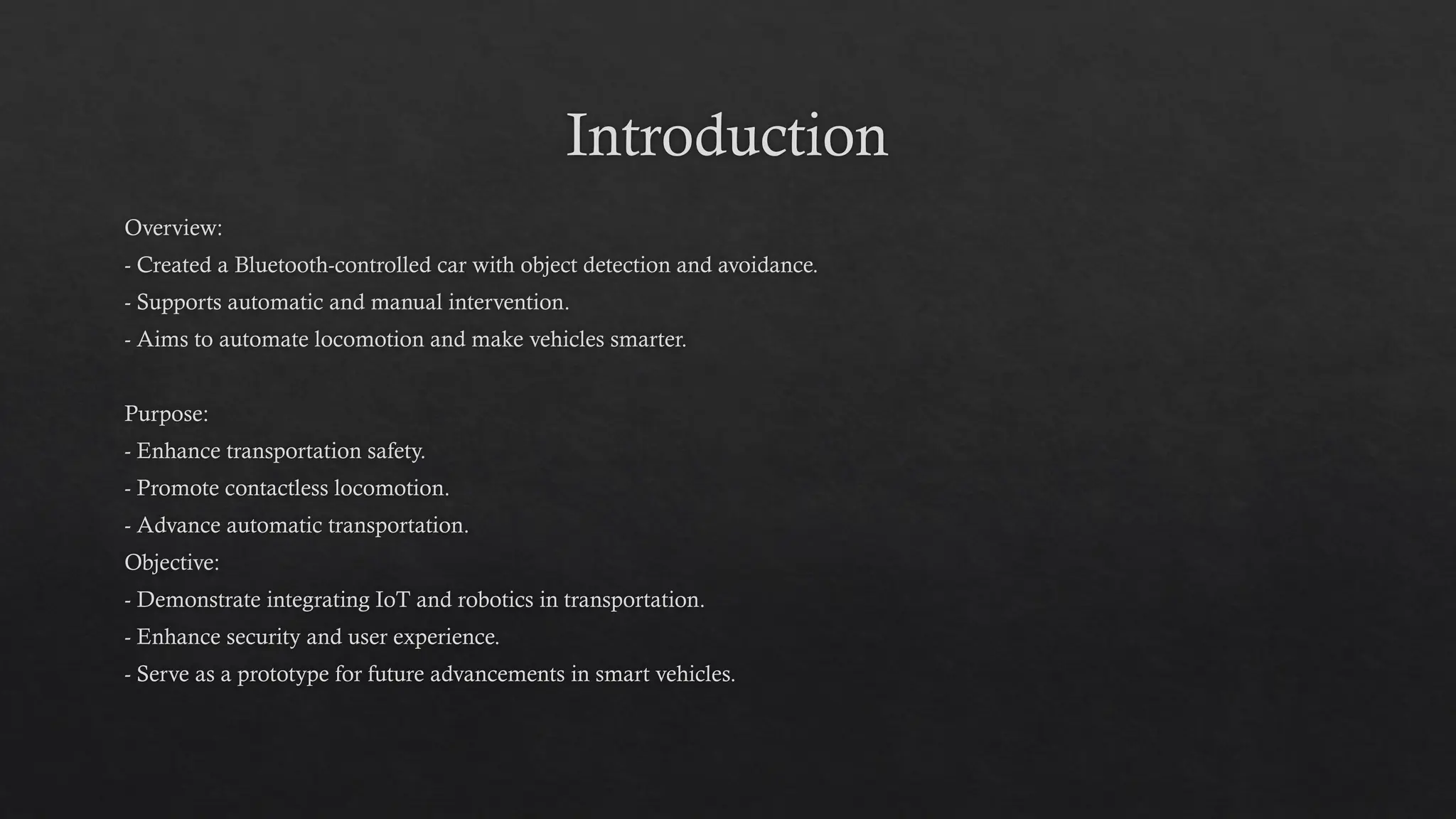Bluetooth Controlled Car with Object Detection.pptx