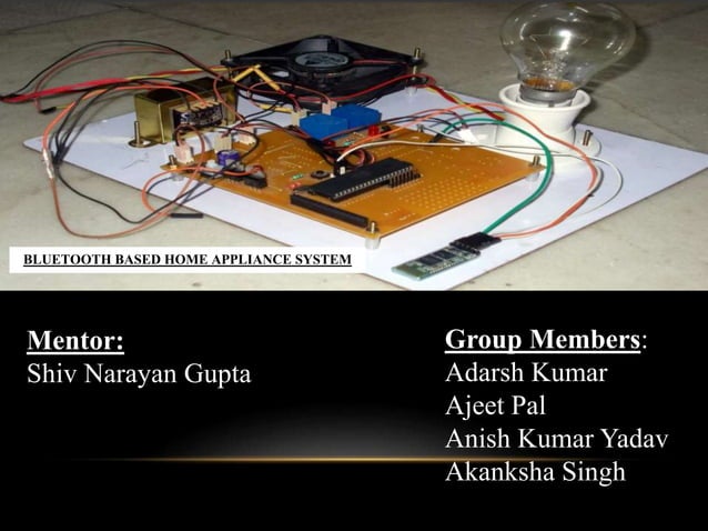 Bluetooth controlled home appliances | PPTX