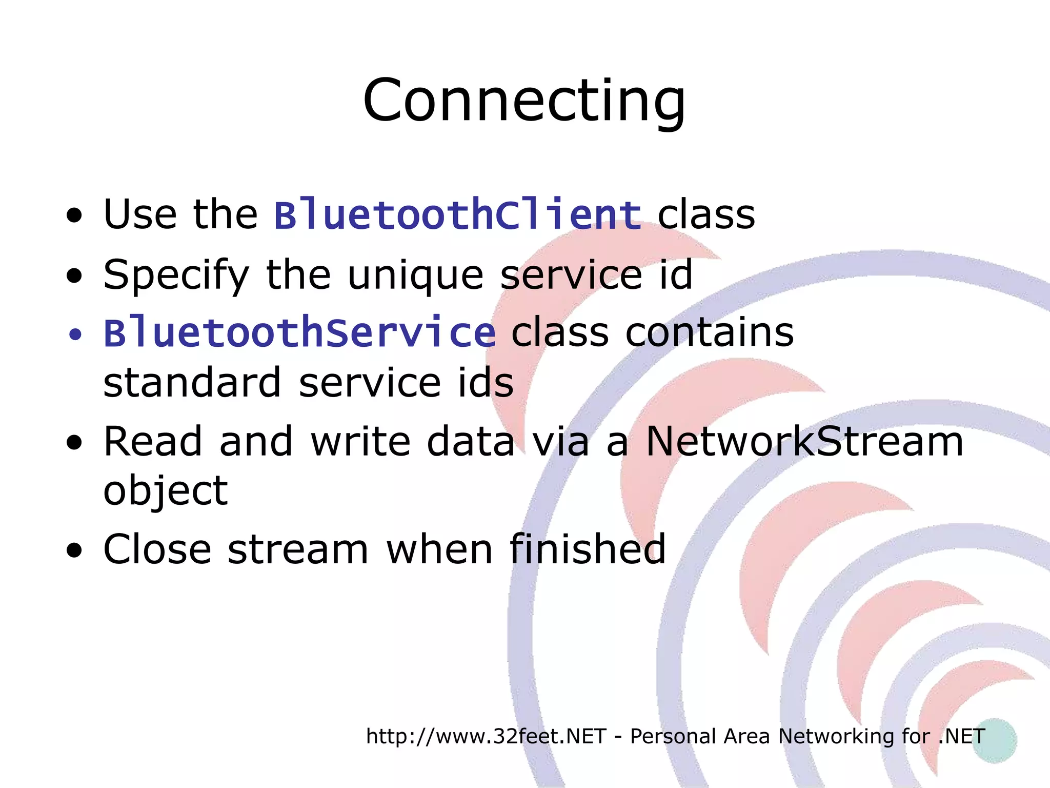 Bluetooth Development with .NET