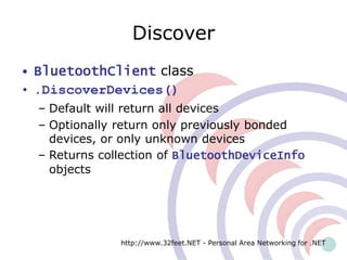 Bluetooth Development with .NET