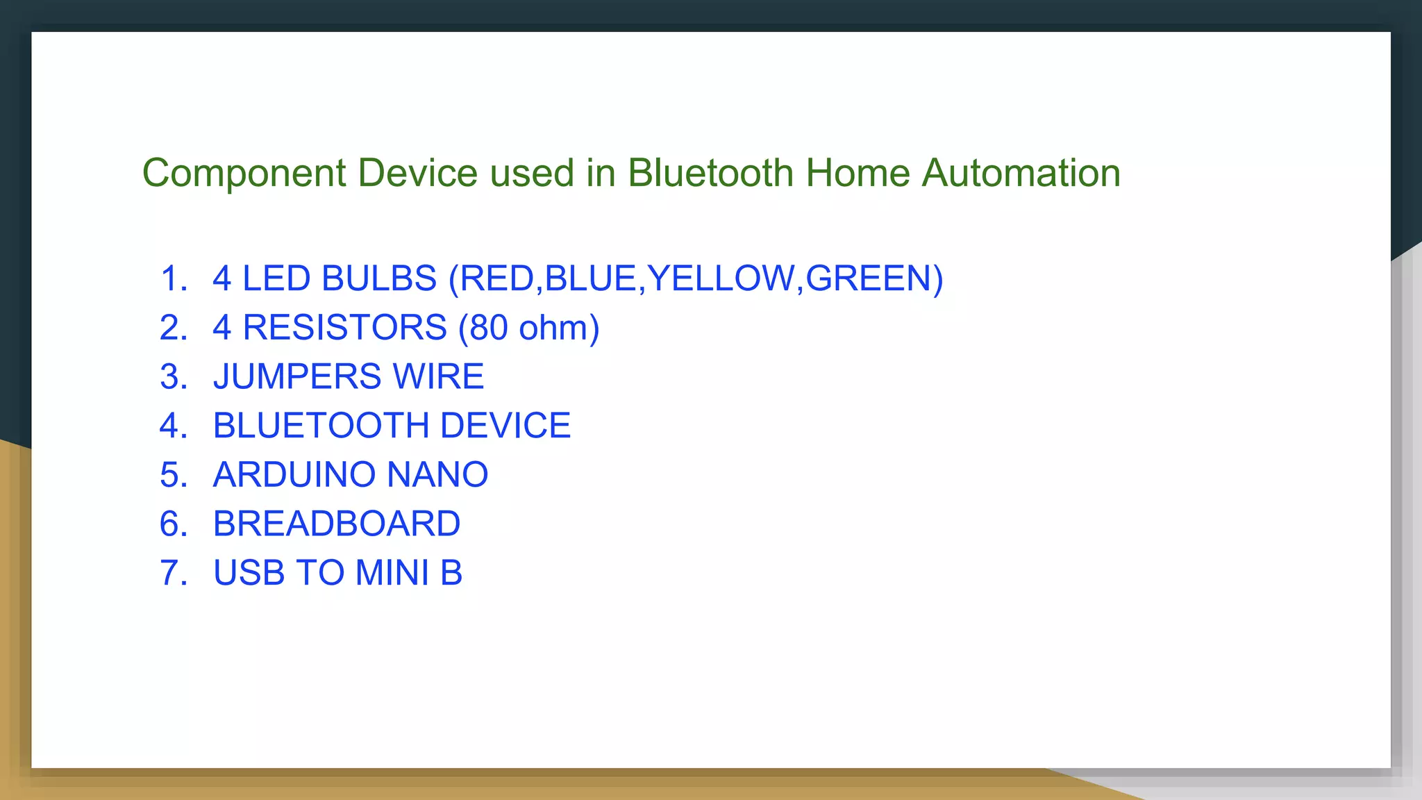Bluetooth home automation | PPT