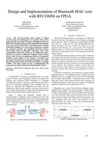 Design and Implementation of Bluetooth MAC core with RFCOMM on FPGA | PDF