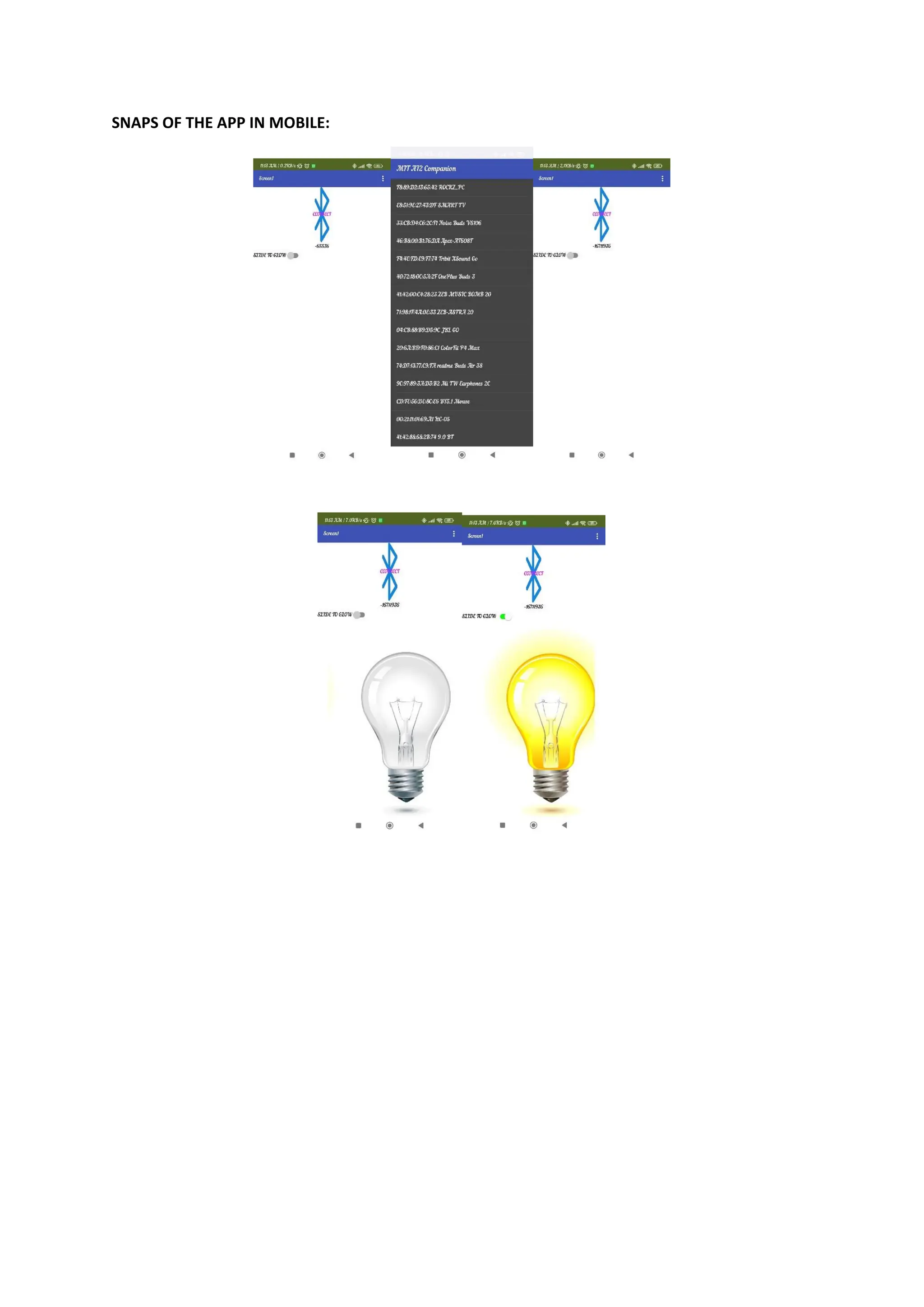 BLUETOOTH LED toggling on and off wireless | PDF