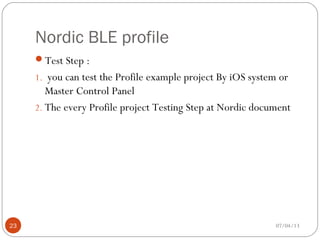 Bluetooth low energy(ble) wireless technology | PPT