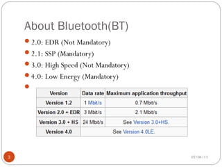 Bluetooth low energy(ble) wireless technology | PPT