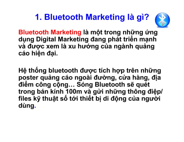 Bluetooth Marketing General Introduction | PDF