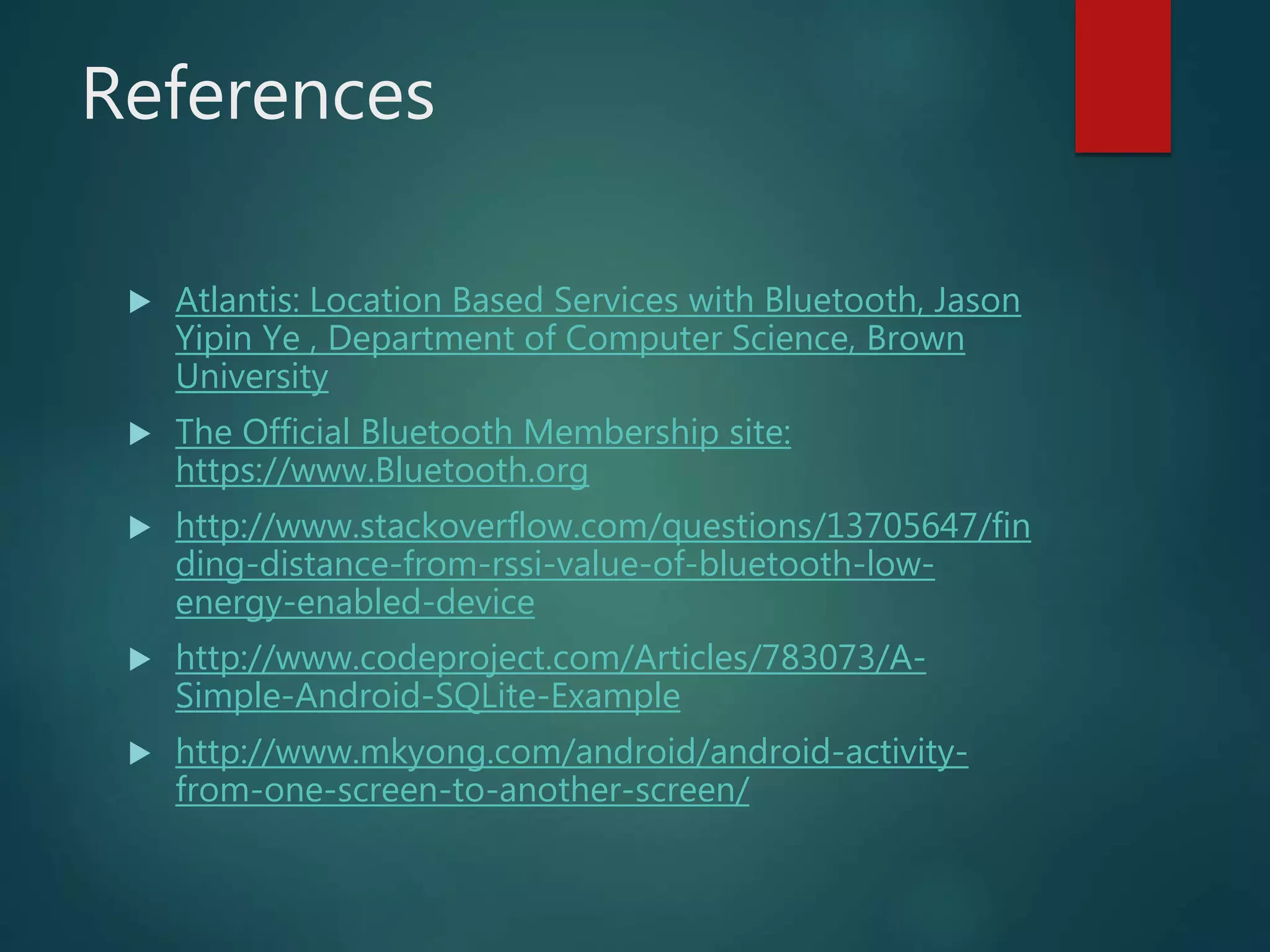 Bluetooth Positioning | PPTX