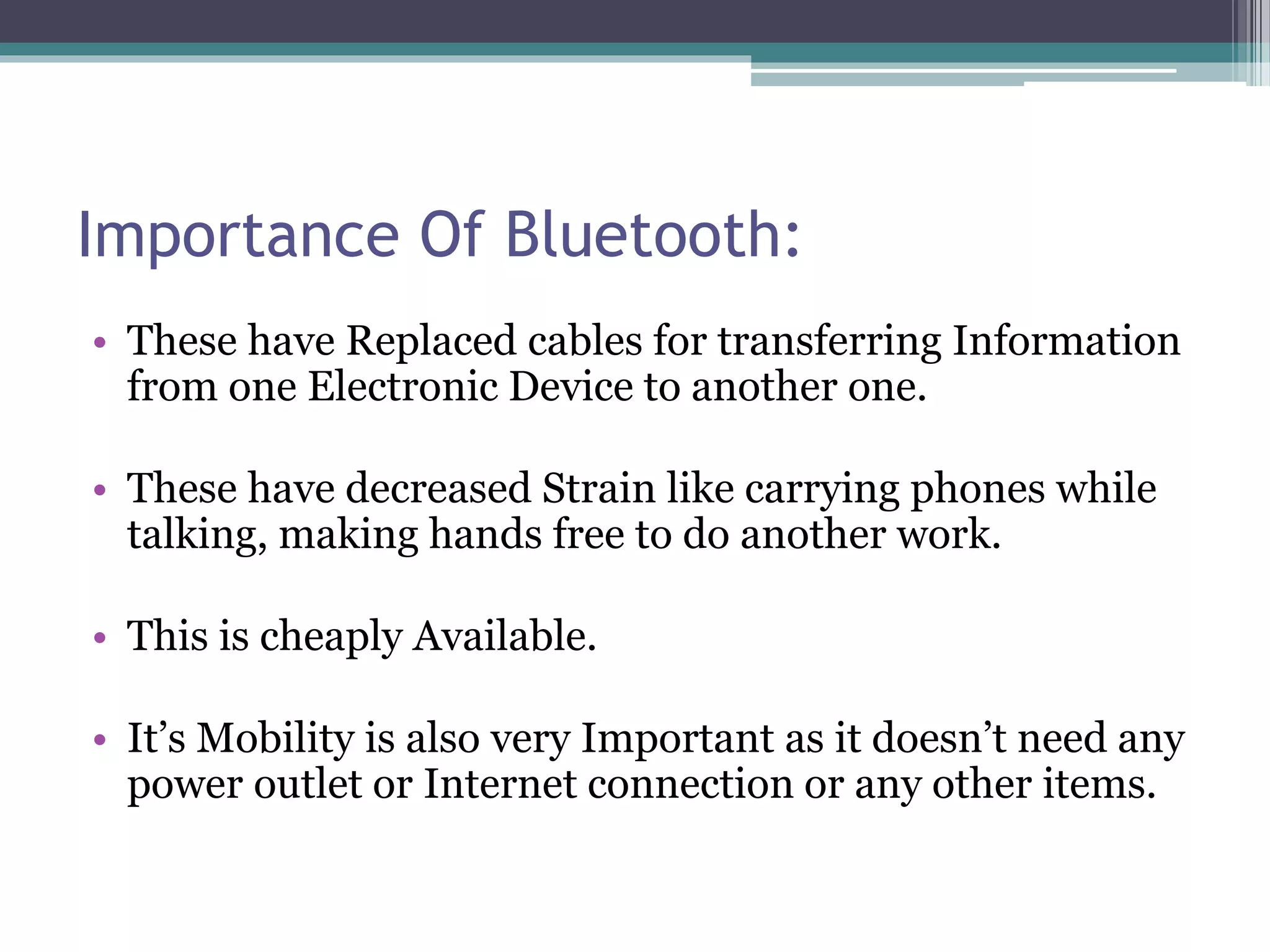 Bluetooth ppt | PPT