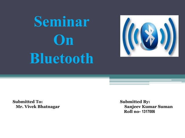 Bluetooth ppt | PPT