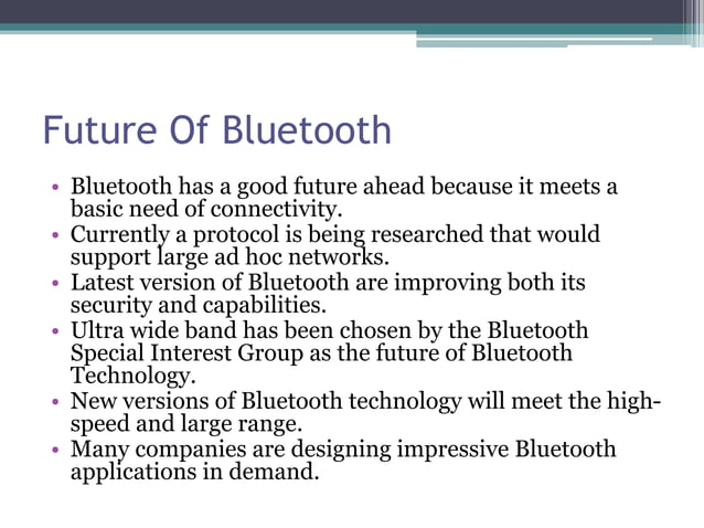 Bluetooth ppt | PPT