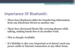 Bluetooth ppt | PPT