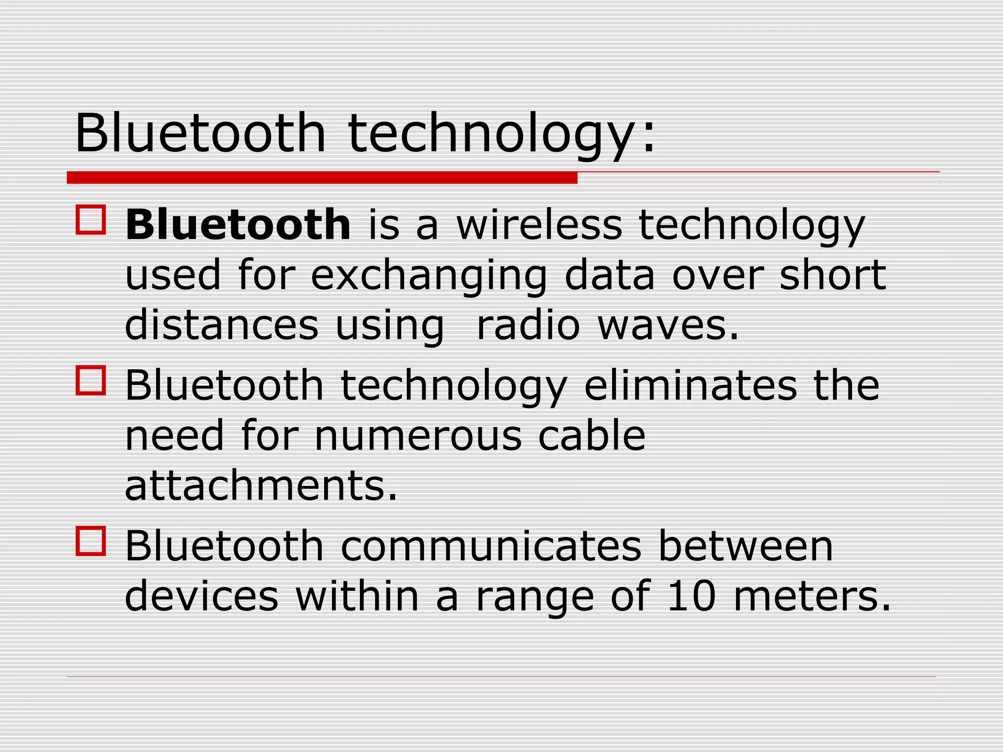 Bluetooth Technology | PPT