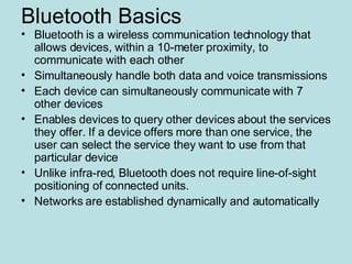 Bluetoothppt | PPS | Computer Networking | Computing