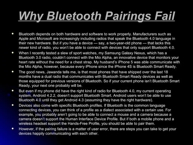 Bluetooth Presentation | PPT