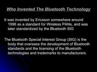 Bluetooth Presentation | PPT