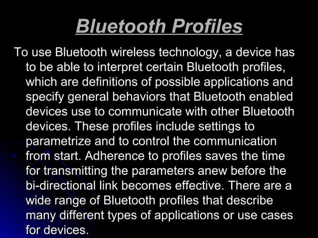 Bluetooth Presentation | PPT