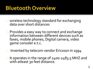 Bluetooth presentation | PPT